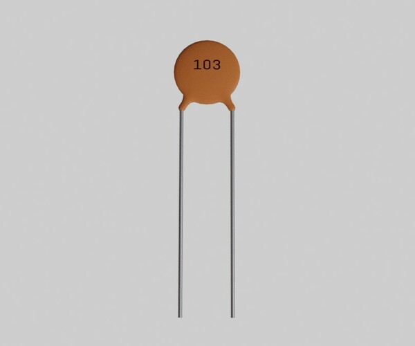 ArtStation - Ceramic Capacitor - Electronic Parts Low-poly 3D model ...