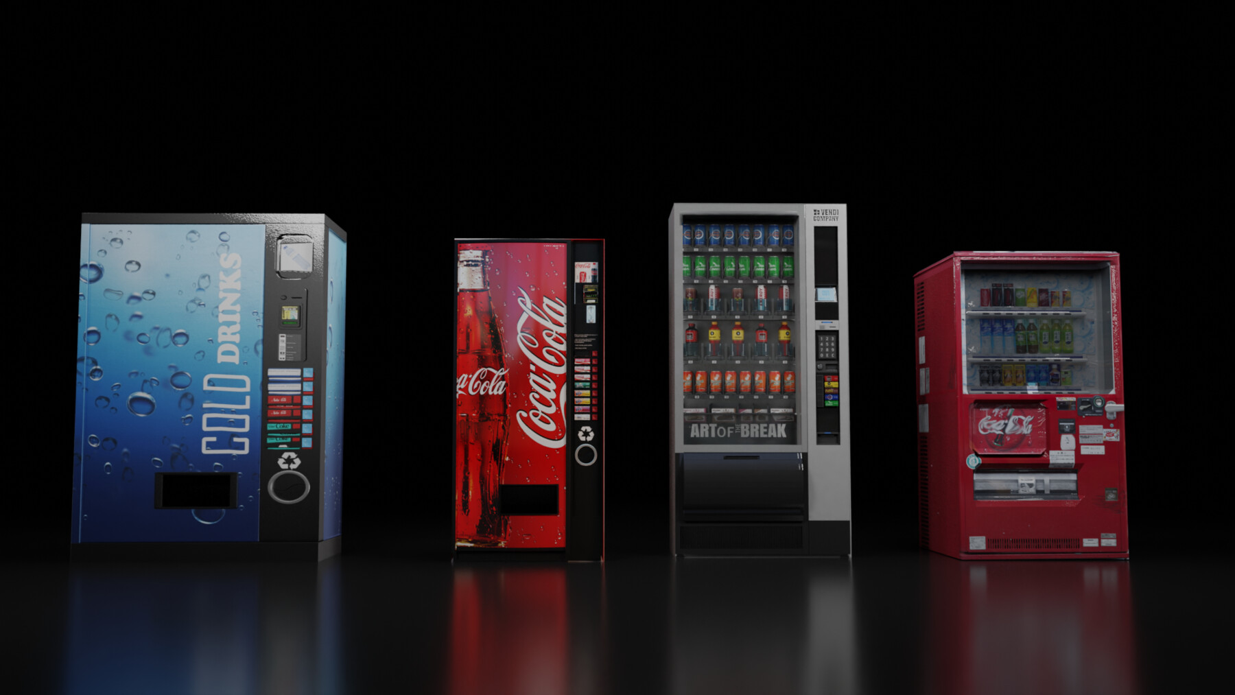 ArtStation - Vending Machine Collection- Pack of 4 | Game Assets