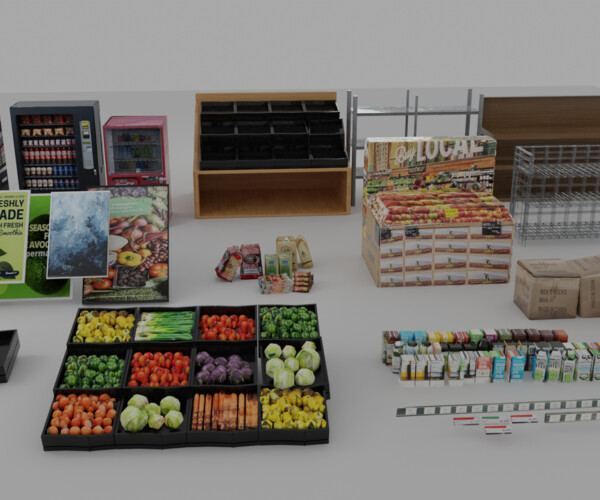 ArtStation - Grocery Store Asset Pack | Game Assets