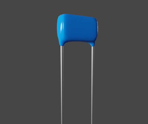 ArtStation - Polyester Capacitor - Electronic parts Low-poly 3D model | Resources