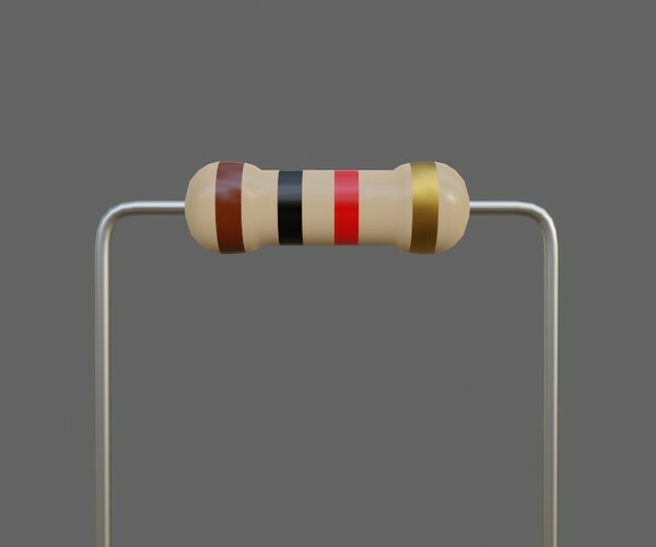 ArtStation - Resistor - Electronic parts Low-poly 3D model | Game Assets