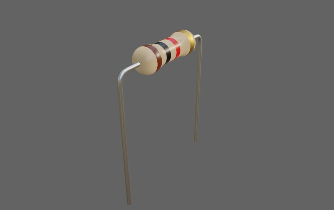 ArtStation - Resistor - Electronic parts Low-poly 3D model | Game Assets