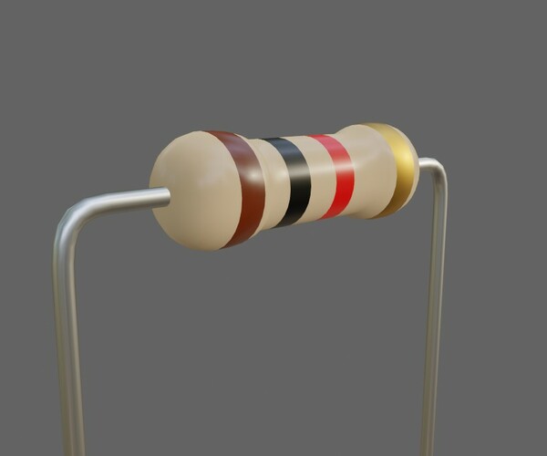 ArtStation - Resistor - Electronic parts Low-poly 3D model | Game Assets