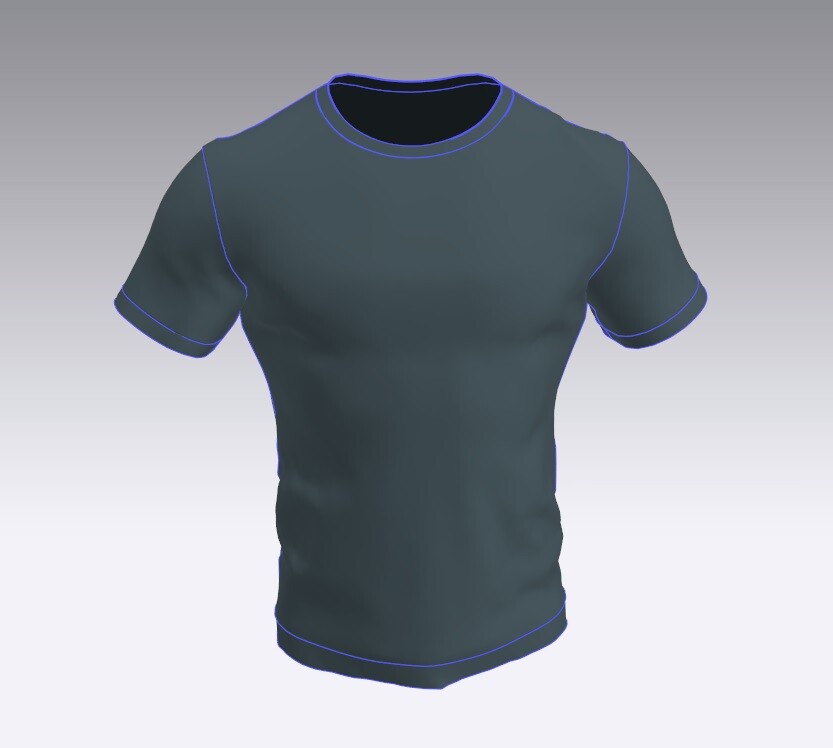 ArtStation - T-shirt in Marvelous Designer | Game Assets