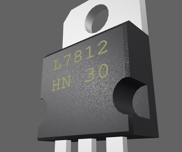 ArtStation - Transistor 7812 - Electronic parts Low-poly 3D model ...