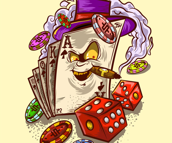 ArtStation - Casino mascot cartoon casino illustration | Artworks