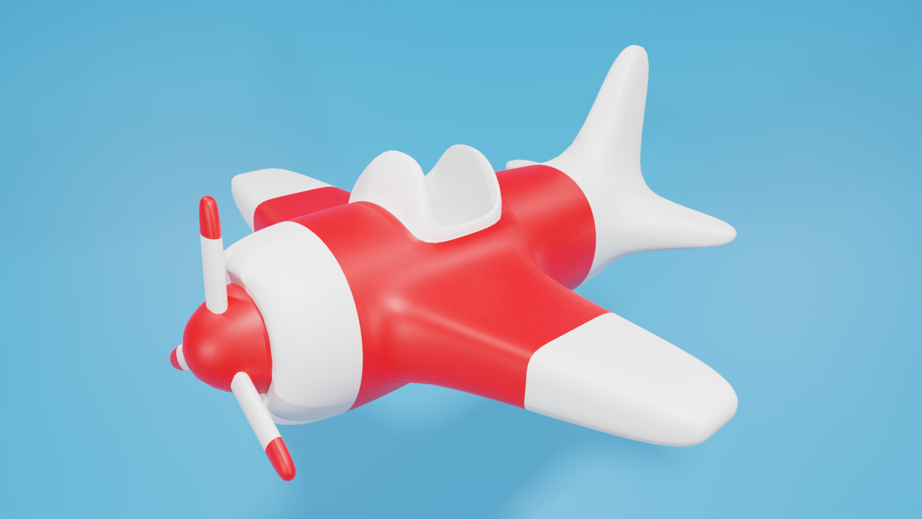 ArtStation - Cartoon Airplane 3D model | Resources