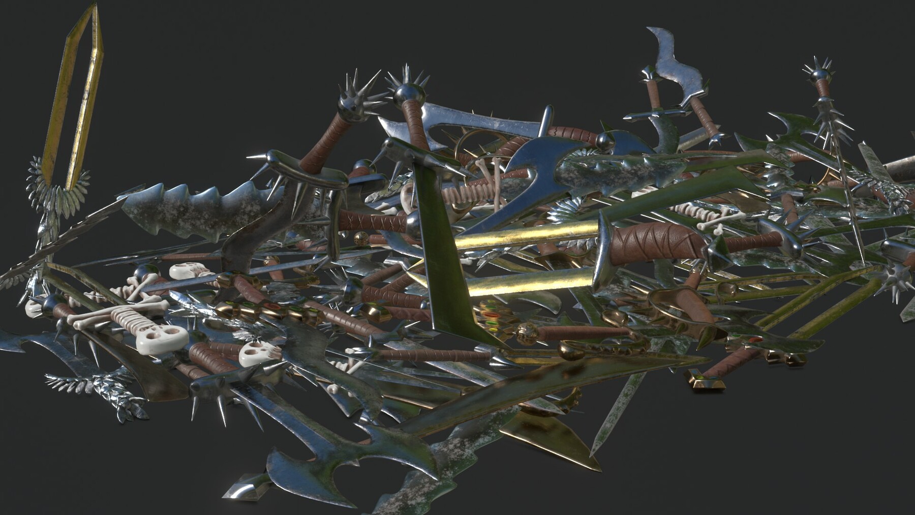 ArtStation - 100 Swords Collection Pack Low-Poly for Games PBR | Game ...