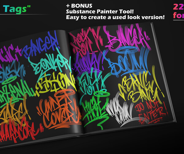 ArtStation - Graffiti Tags - Vol-2 | Game Assets