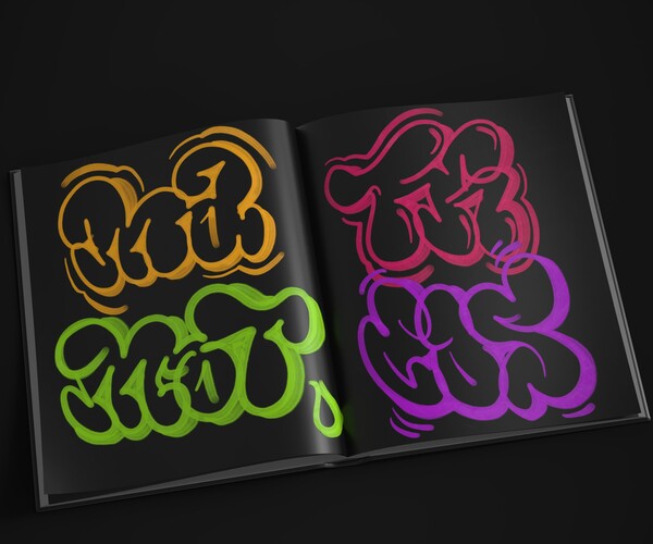 ArtStation - Graffiti Tags - Vol-2 | Game Assets