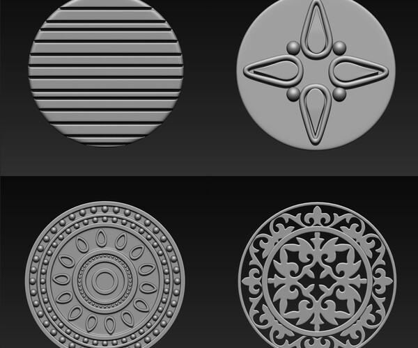 ArtStation - Buttons Collection IMM Brush Pack (10 in One) VOL. 3 | Brushes