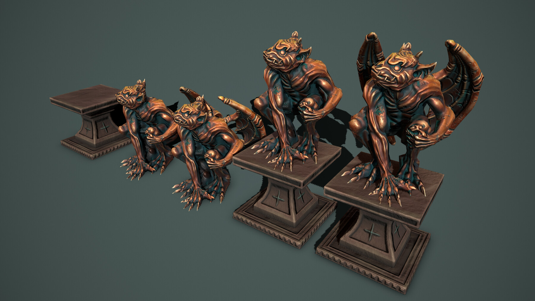 ArtStation - Fantasy statues collection | Game Assets