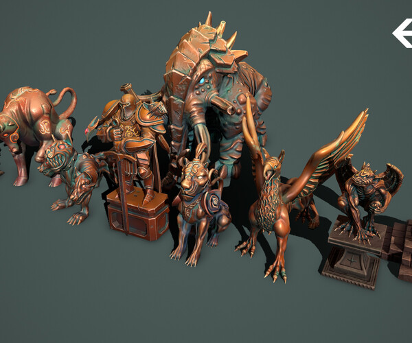 ArtStation - Fantasy statues collection | Game Assets