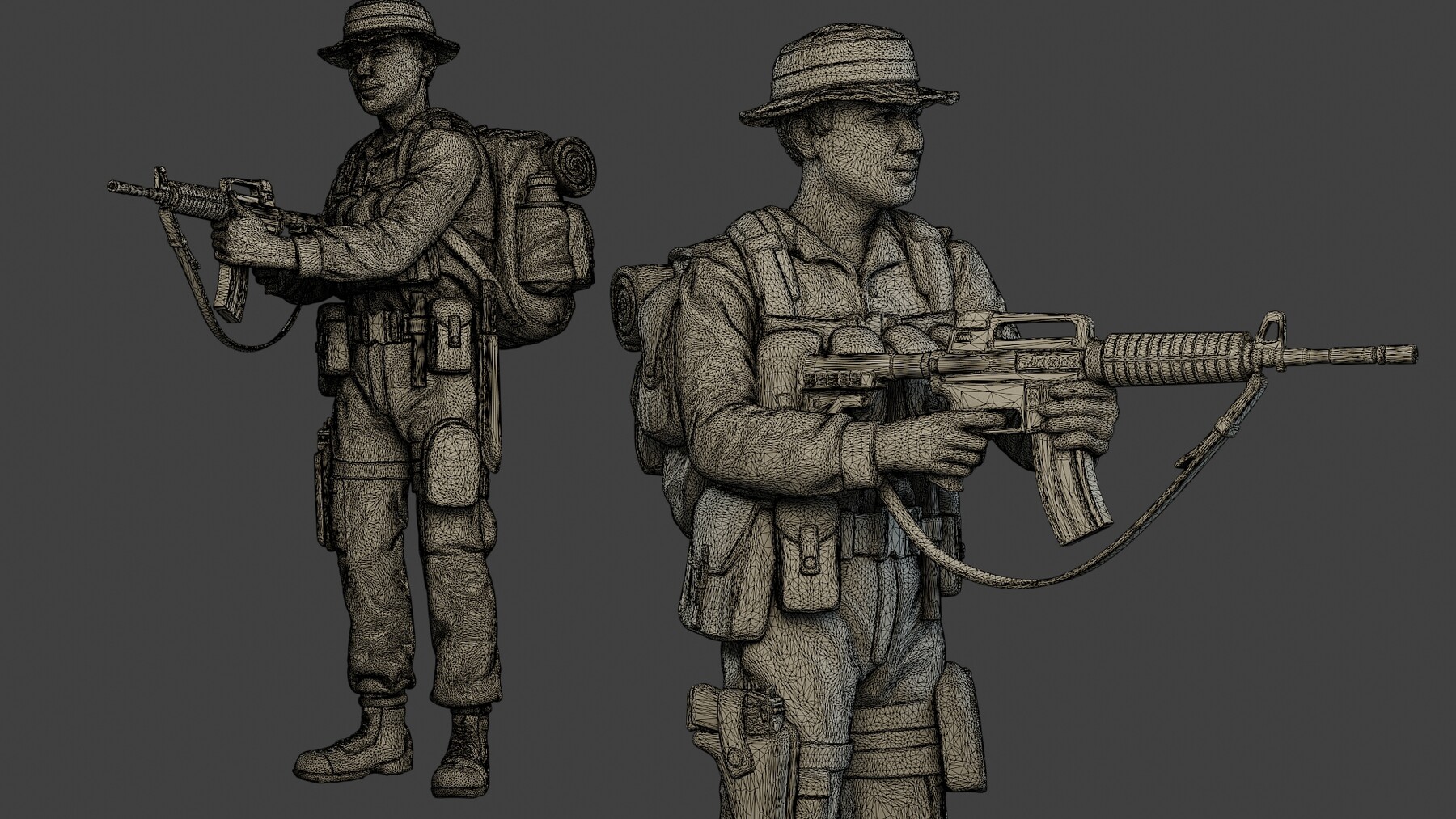 ArtStation - Modern Jungle Soldiers MJS1 Pack 1 | Resources