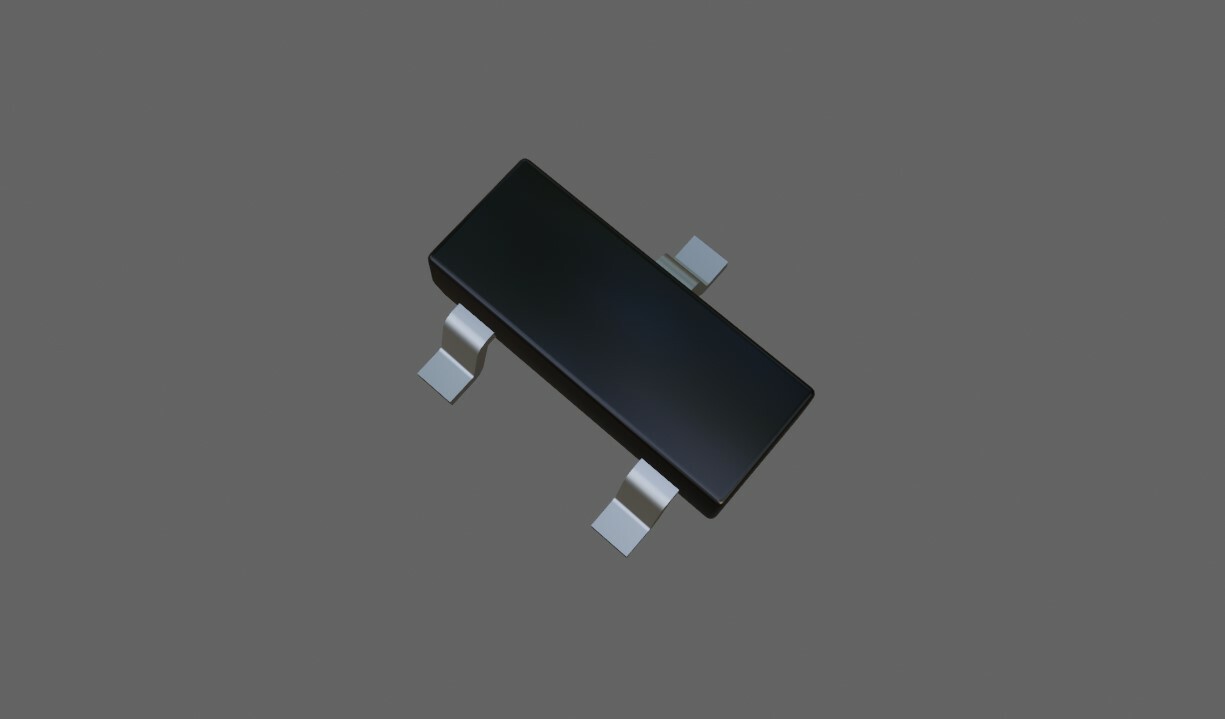 ArtStation - Transistor SMD - Electronic parts Low-poly 3D model | Game ...