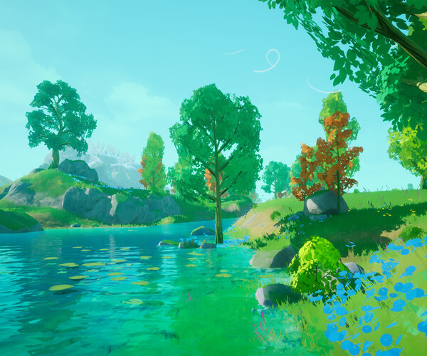 ArtStation - Stylized Nature Landscape Kit Unreal Engine 5 | Game Assets
