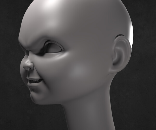 ArtStation - Chucky Doll Head 3D printable model | Resources