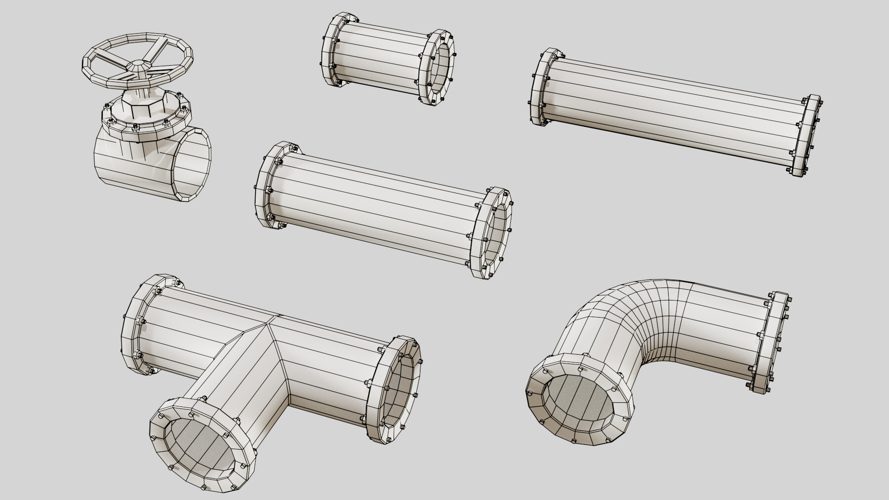 ArtStation - Modular Industrial Pipes | Game Assets