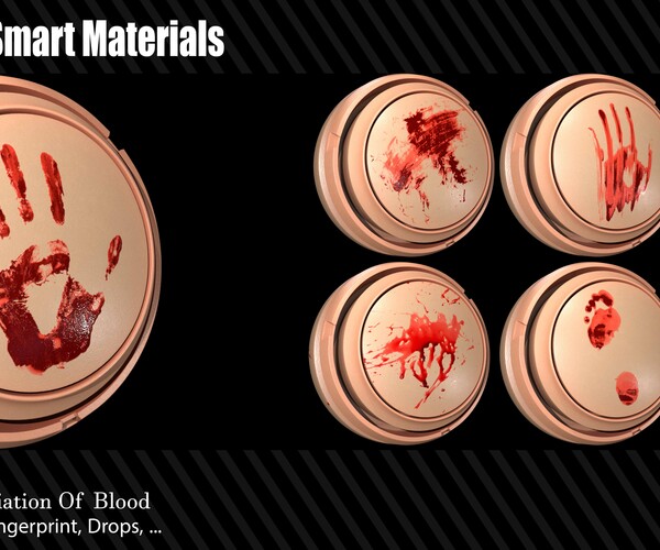 ArtStation - 58 Blood Smart Materials | Game Assets