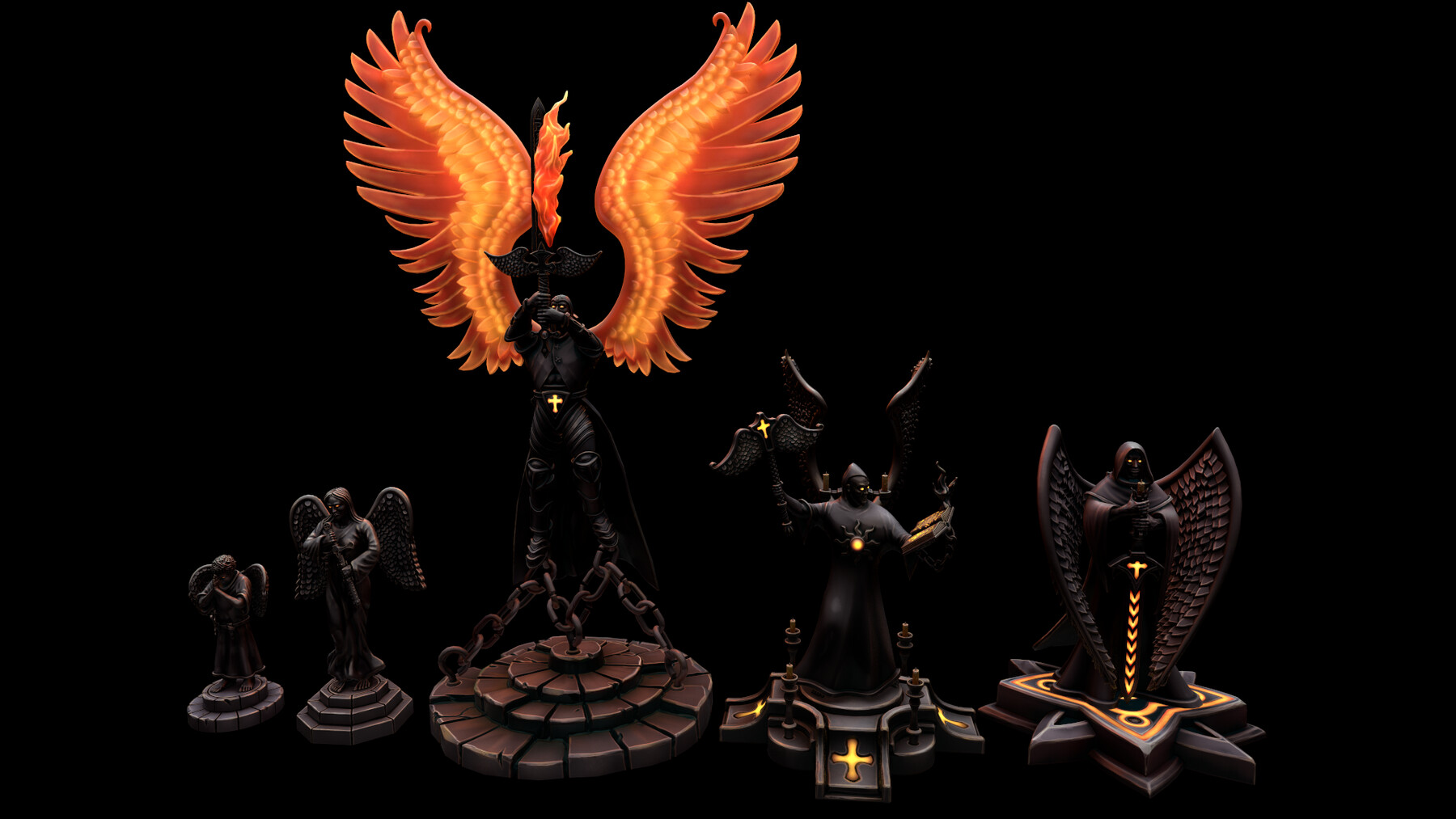ArtStation - Dark statues collection | Game Assets