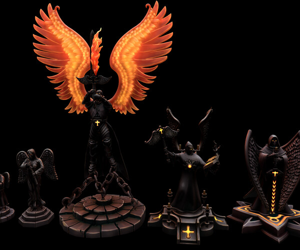 ArtStation - Dark statues collection | Game Assets