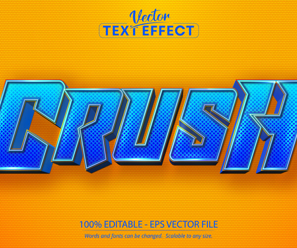 ArtStation - Crush text, cartoon style editable text effect | Artworks
