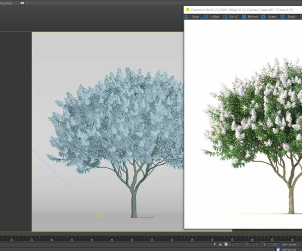 ArtStation - Tree-Crape Myrtle No 2 with white flowers | Resources