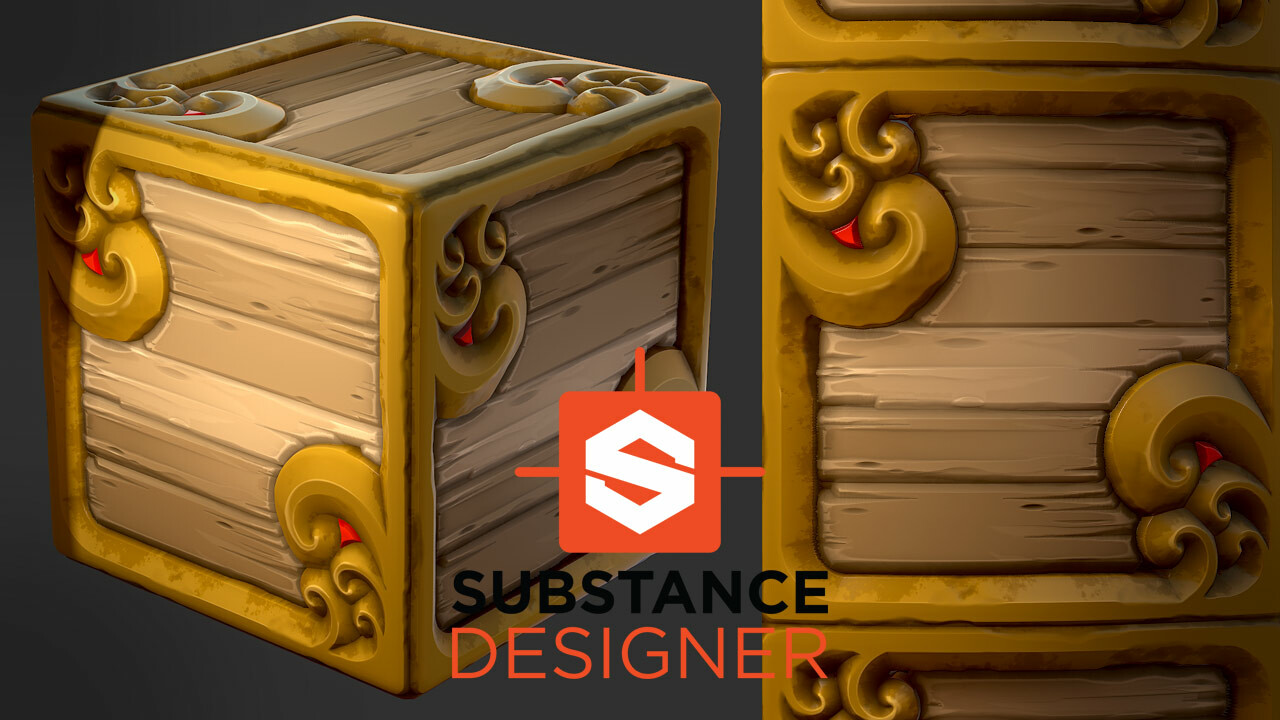 3dExtrude Tutorials - Stylized Fantasy Crate - Substance Designer