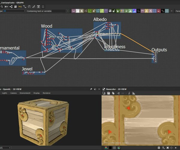ArtStation - Stylized Fantasy Crate - Substance Designer | Game Assets