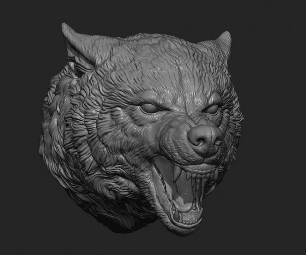 ArtStation - Wolf face head | Resources