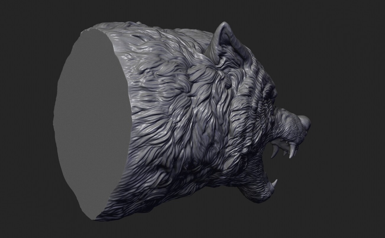 ArtStation - Wolf face head | Resources