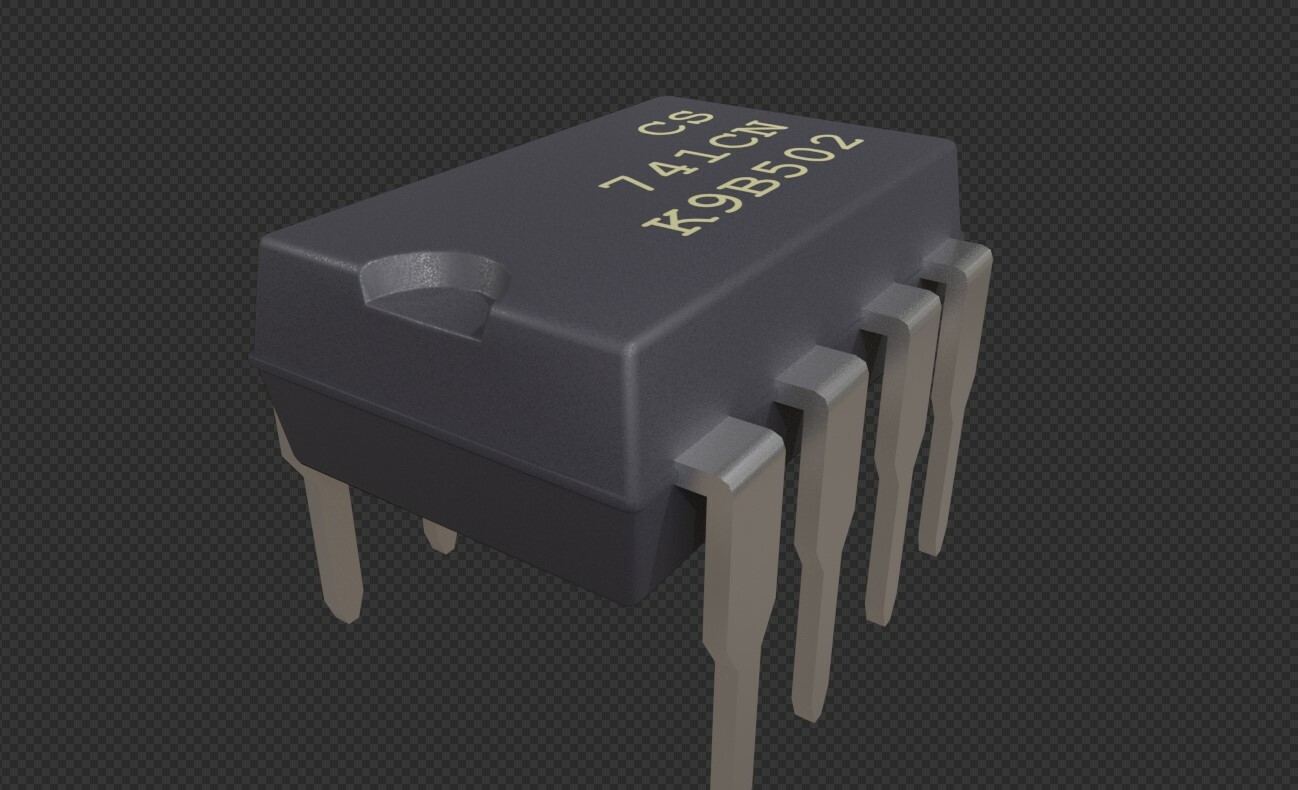 ArtStation - Microchip - IC DIP 8 pin - Electronic parts Low-poly 3D ...