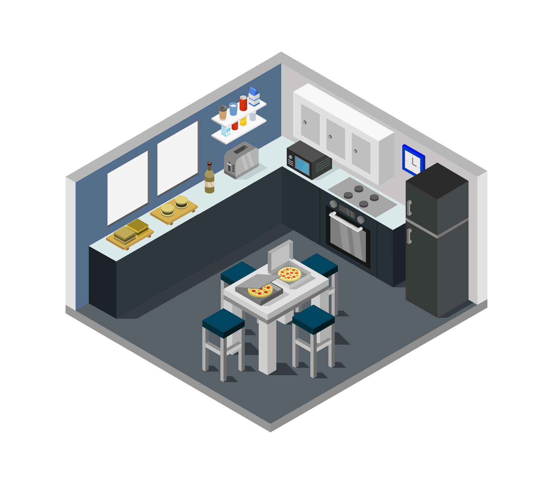 ArtStation - Isometric kitchen room | Artworks