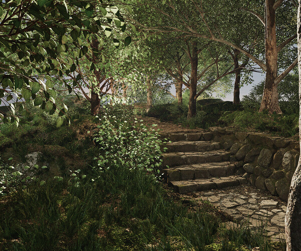 ArtStation - UE5/4 Cinematic Trees pack 01 | Game Assets