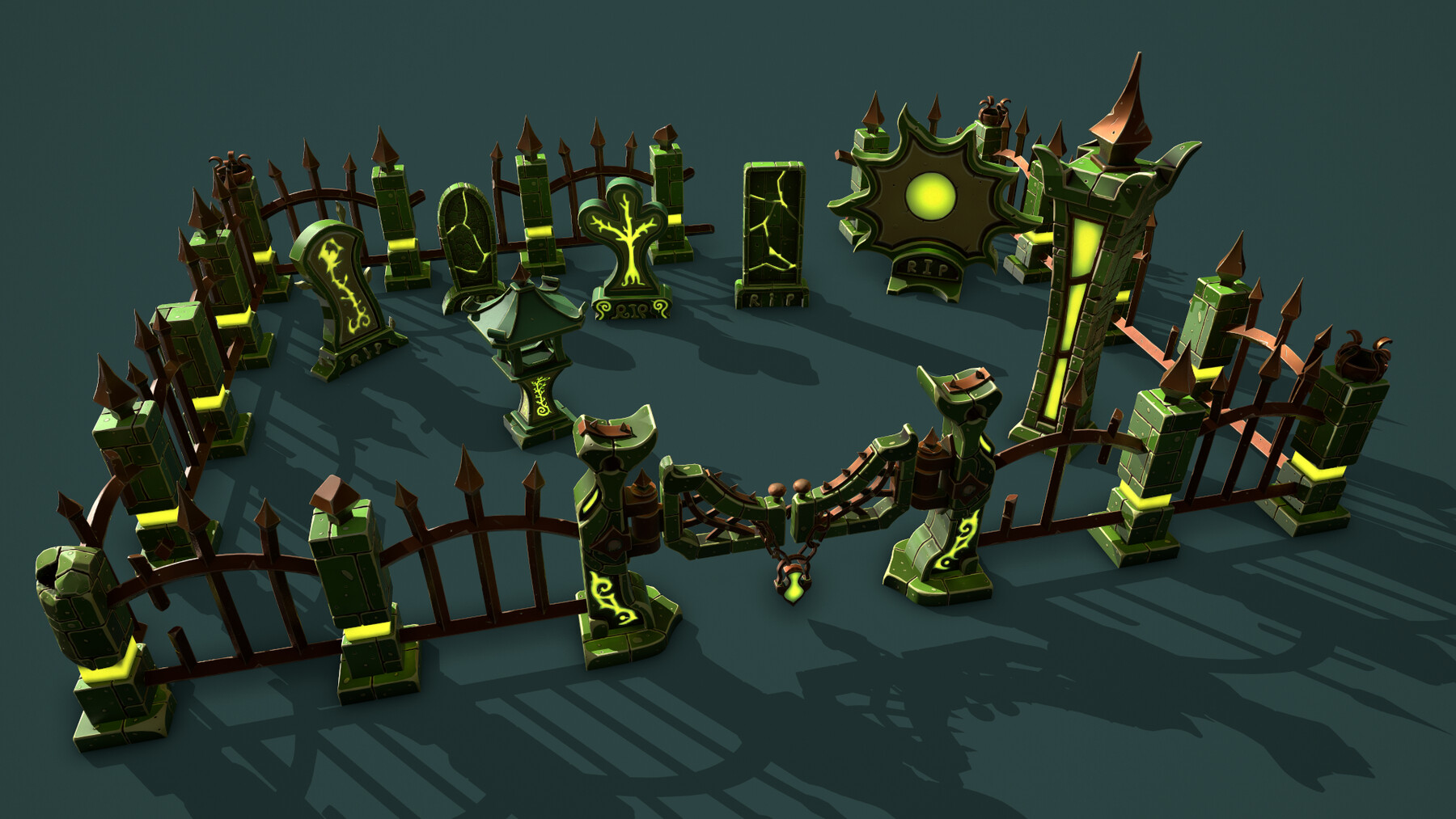 ArtStation - Fantasy cemetery 2 collection | Game Assets