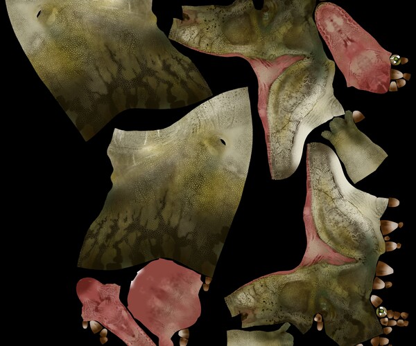 ArtStation - Dinosaur/creature tileable alpha textures with T Rex bust ...