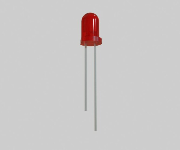 ArtStation - Red Led - Light - Electronic parts Low-poly 3D model ...