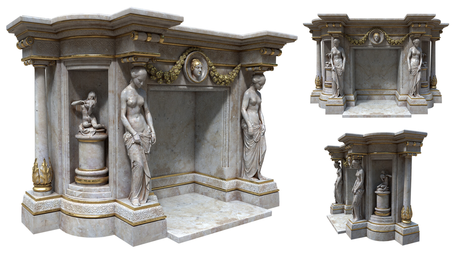 ArtStation - Fireplace 14 | Game Assets