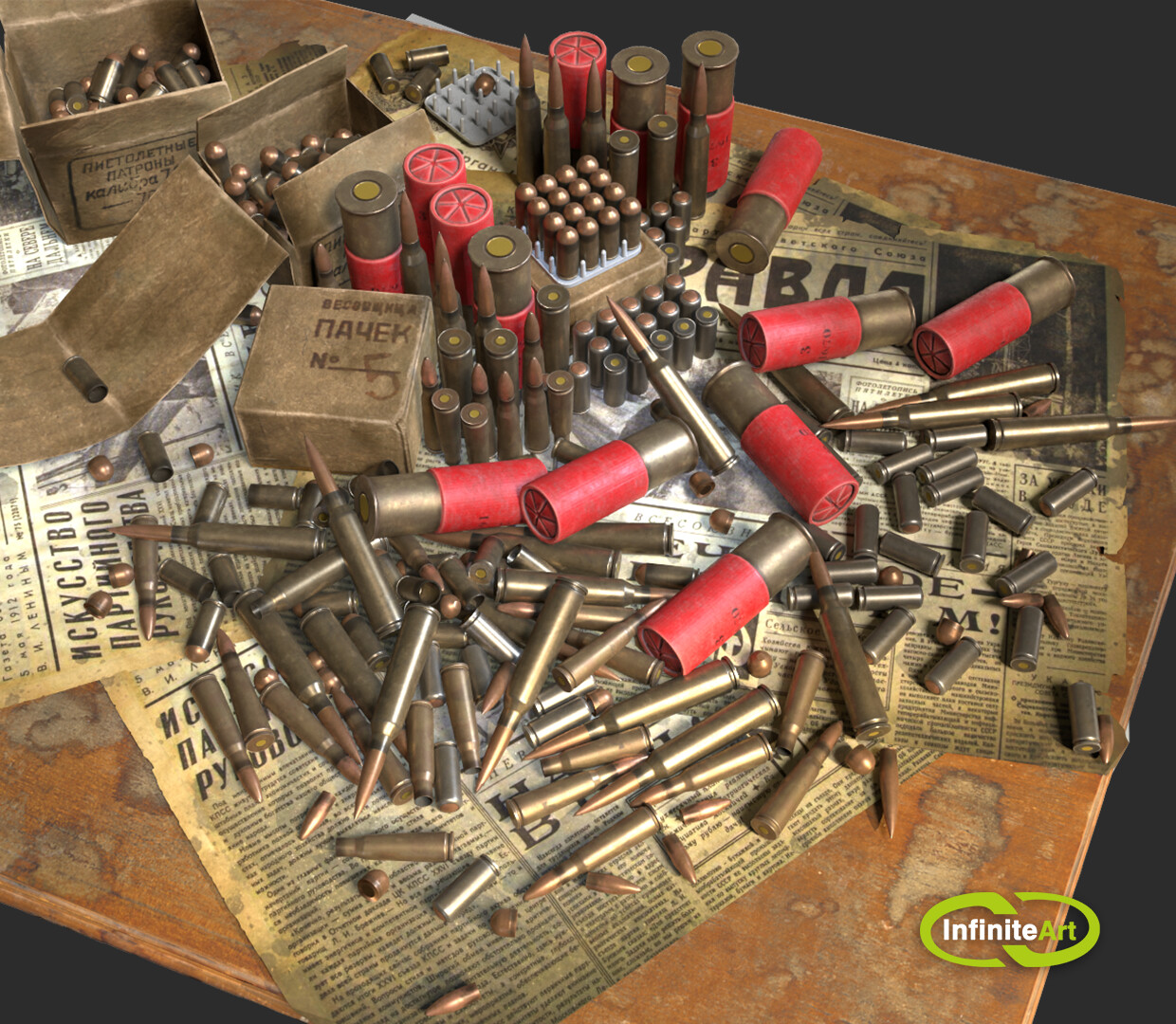 ArtStation - Ammunition: bullets and shell casings | Game Assets