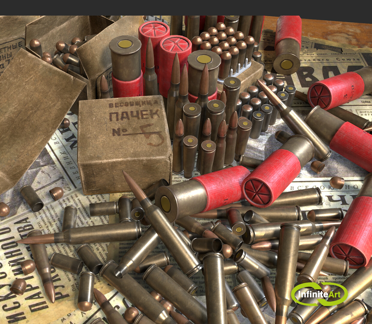 ArtStation - Ammunition: bullets and shell casings | Game Assets