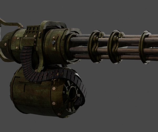 ArtStation - Apocalyptic Minigun | Game Assets