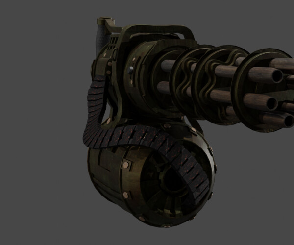 ArtStation - Apocalyptic Minigun | Game Assets
