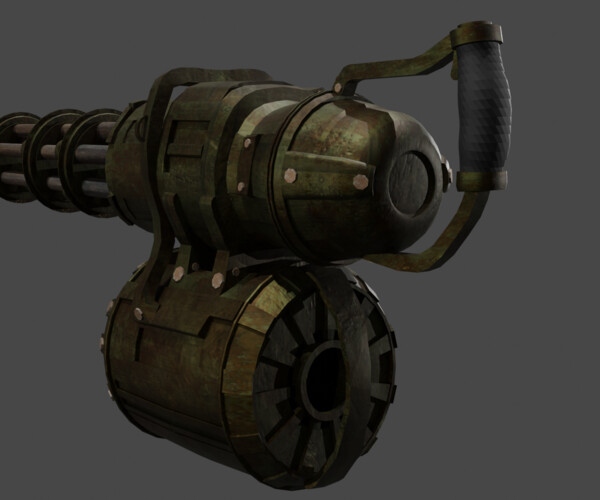 ArtStation - Apocalyptic Minigun | Game Assets