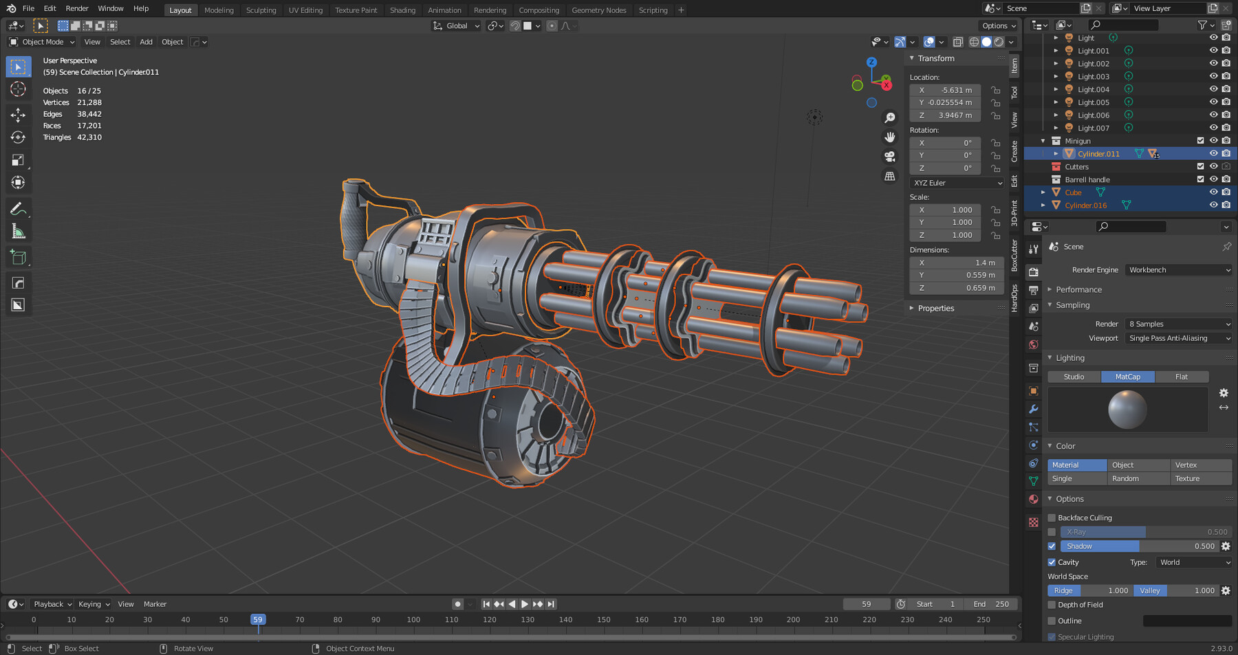 ArtStation - Apocalyptic Minigun | Game Assets