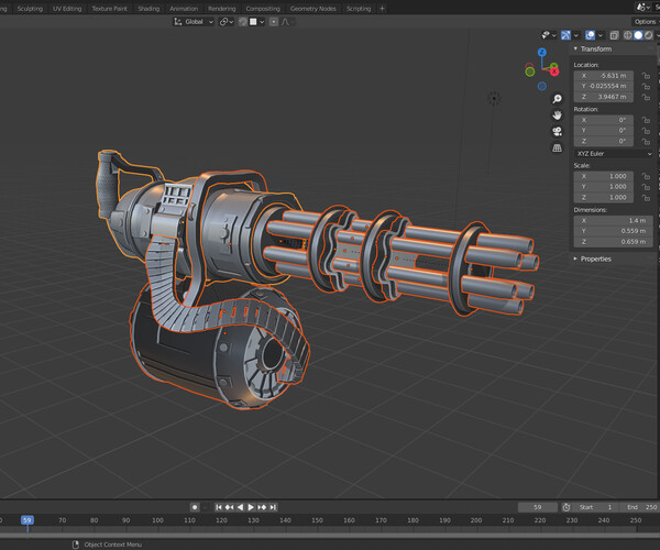 ArtStation - Apocalyptic Minigun | Game Assets