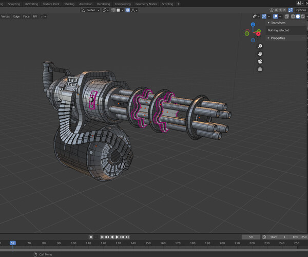 ArtStation - Apocalyptic Minigun | Game Assets