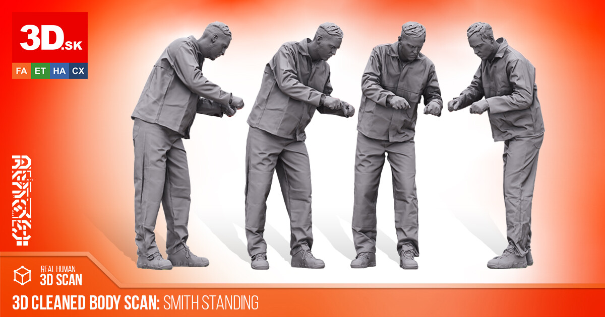 ArtStation - Cleaned 3D Body Scan Smith Standing | Resources
