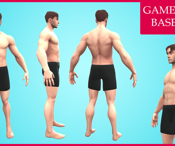 ArtStation - Luiz: Cartoon Male Character - Rigged Base Mesh | Game Assets