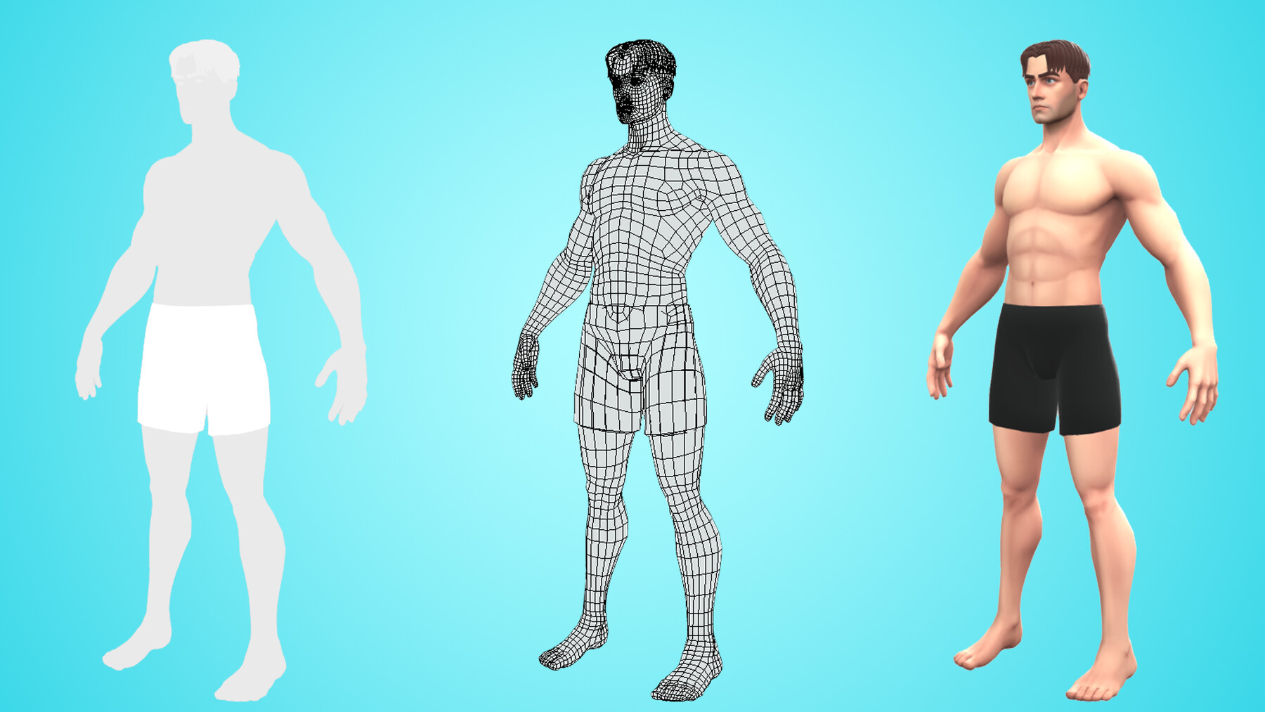 ArtStation - Luiz: Cartoon Male Character - Rigged Base Mesh | Game Assets