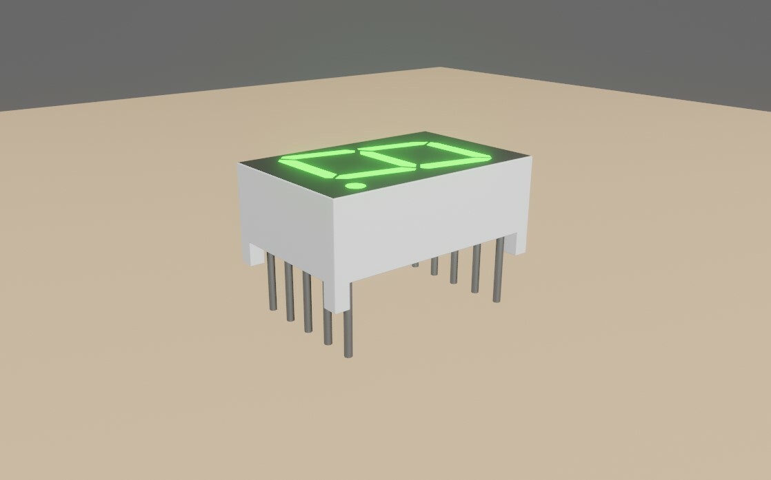 ArtStation - Display 7 segments - Electronics Parts Low-poly 3D model ...